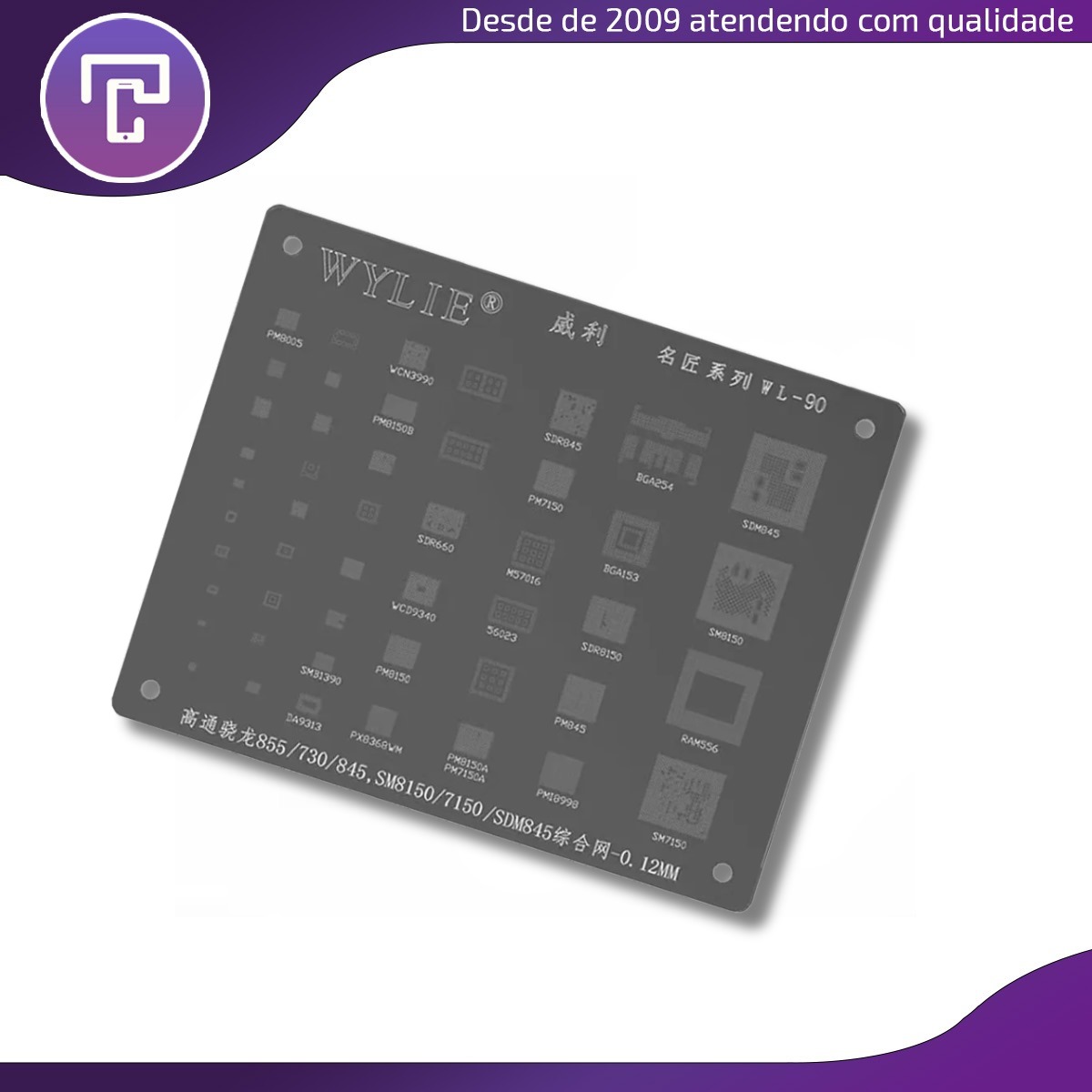 Stencil CPU BGA 855, 730, 845, 8150, 7150 WL - 90 - Terma Cell